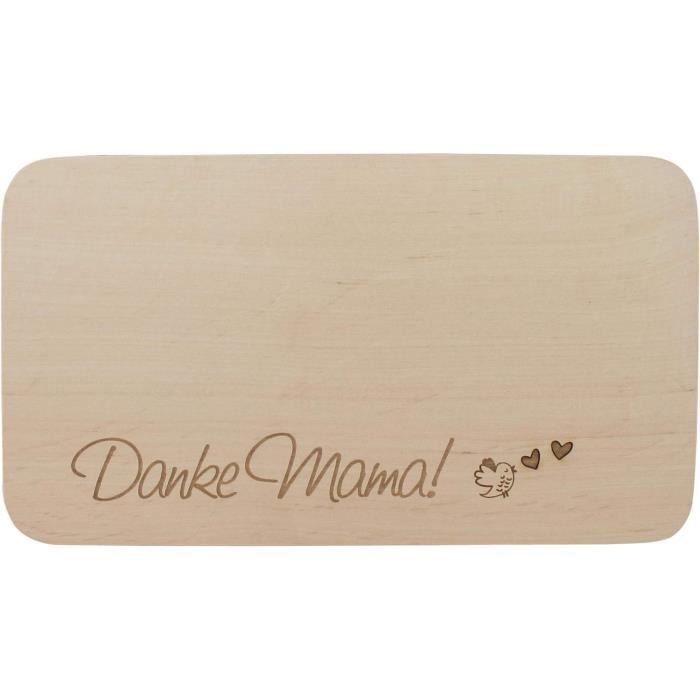 Merci Mama Tasse À Petit-Déjeuner En Bois Avec Gravure Idée Cadeau Pour ...