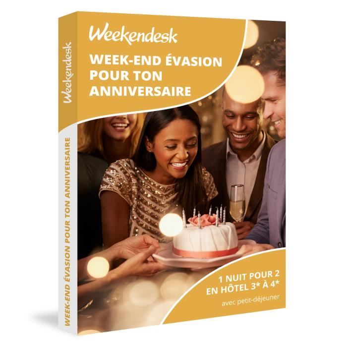 Weekendesk - Coffret cadeau - Week-end d'anniversaire génial - 1 nuit ...