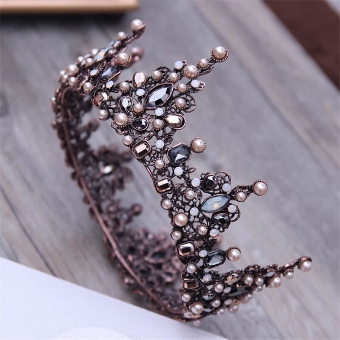 DIADEME,Baroque 01--Diadème de mariée Baroque Vintage, couronne ronde ...