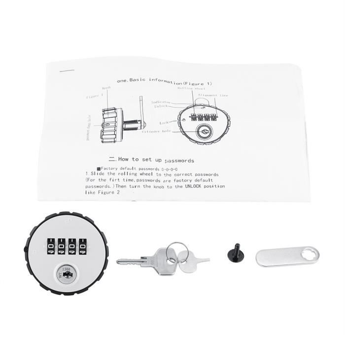 MUZ Verrouillage sécurisé par combinaison de codes Serrure sûre de mot de passe commode d ...