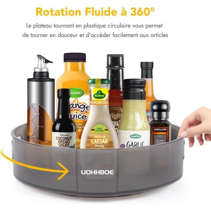 Plateau Tournant 360° Rotative Porte-épices Condiment Rangement de ...