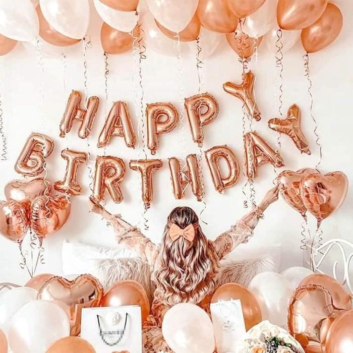 Ballon 15 Ans Anniversaire Filles, Or Rose Decoration De Fête D ...