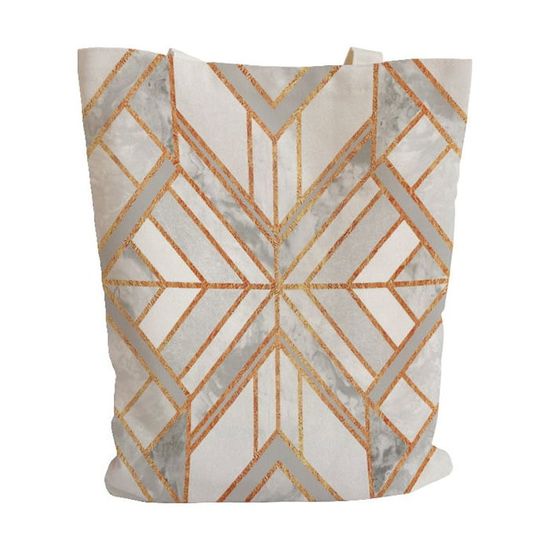 Sacs à main réutilisables à motif imprimé géométrique, fourre-tout en ...