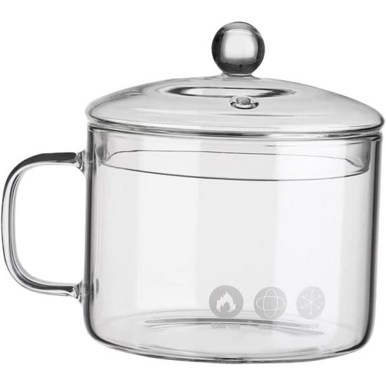 Bol De Nouilles Instantanées En Verre Pot De Cuisson En Verre Clair Bol ...