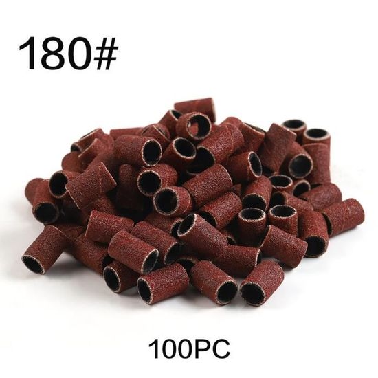 COSCELIA 100Pcs Embouts Manchons 180 Grain Ponceuse Emeri Rouleaux Lime ...