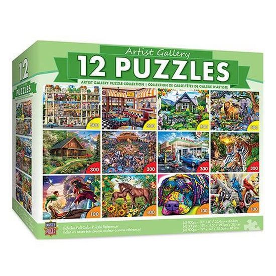 Masterpieces Puzzle (12 Pack Bundle Puzzle) - Artist Gallery ...