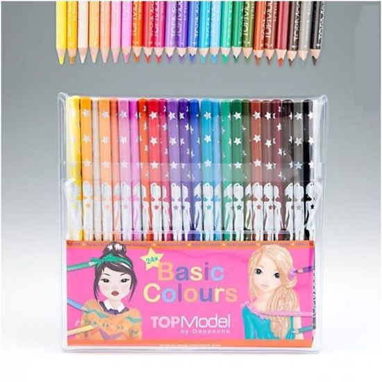 24 crayons Top Model - 48073A - Cdiscount Beaux-Arts et Loisirs créatifs