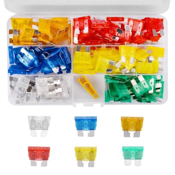120pcs Assortiment De Fusibles à Lame Standard 5a 10a 15a 20a 25a 30a