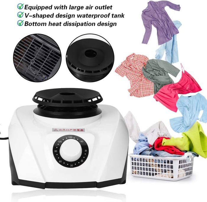 Sèche-linge portable 1200W ménage haute efficacité sèche-linge muet ...