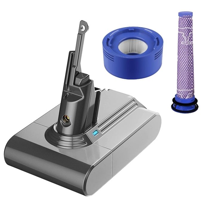 Adaptateur de Batterie 21,6 V V7 + Filtres /ArrièRe de Remplacement pour Aspirateur V7 FLUFFY V7 ...