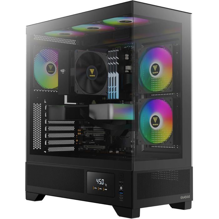 Atlas M1 Boîtier Pc Tour Moyenne Atx,Écran De Surveillance En Temps ...