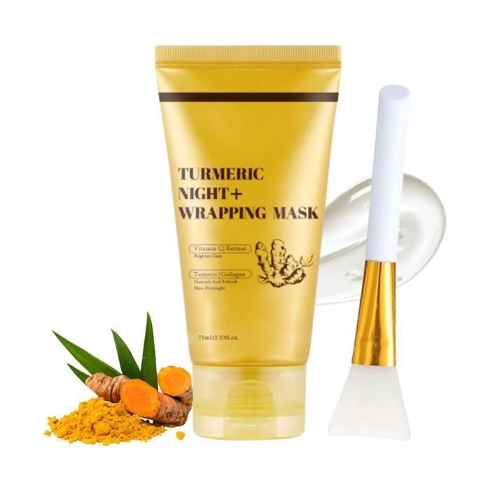 Curcuma Overnight Peel Off Masque, Collagène Night Wrapping Mask ...