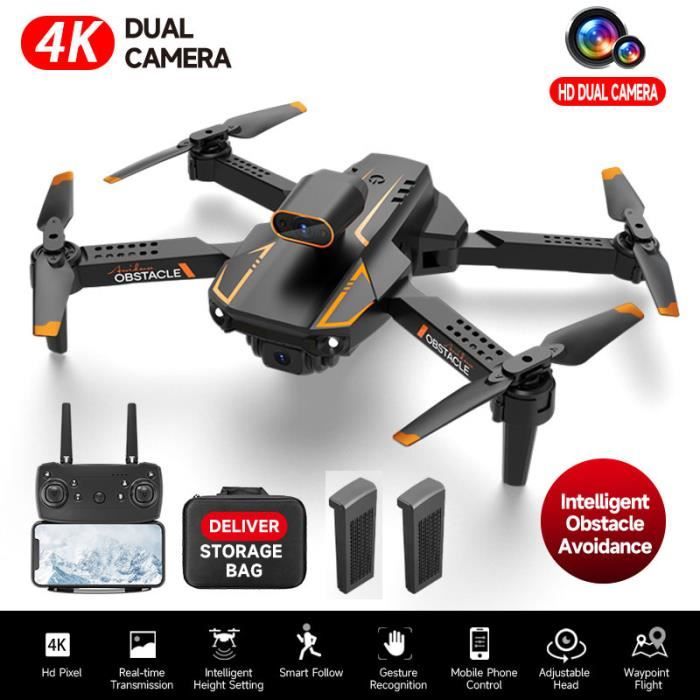 2 piles Noir - Drone S91 4k Radiocommandé, Double Caméra, Fpv, Wifi 5g ...