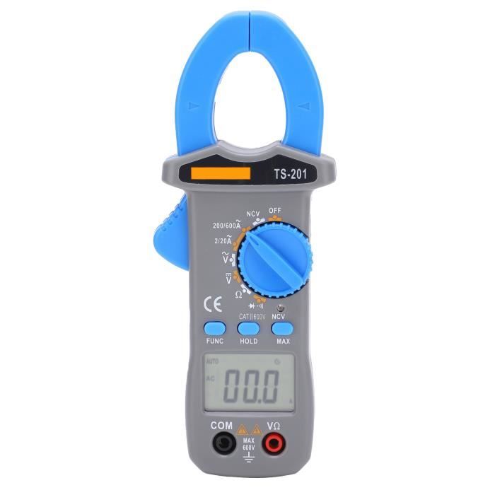 TMISHION Pince multimètre TS201 Pince Ampèremétrique Numérique Compteur de Tension AC DC ...