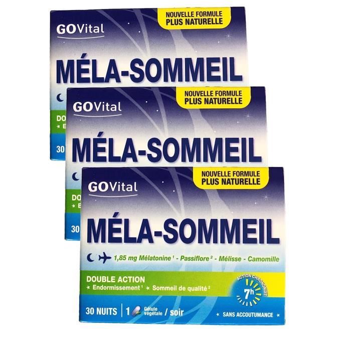 Compléments À Base De Plantes - Govital 3 Mois Mela-sommeil Double ...