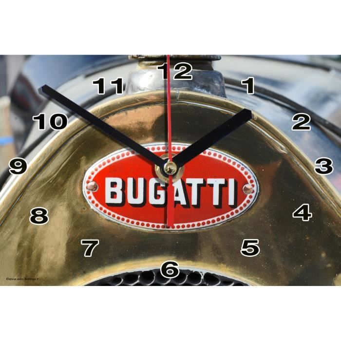 Horloge murale - BUGATTI - Logo Bugatti - Aluminium - 20x20 cm ...