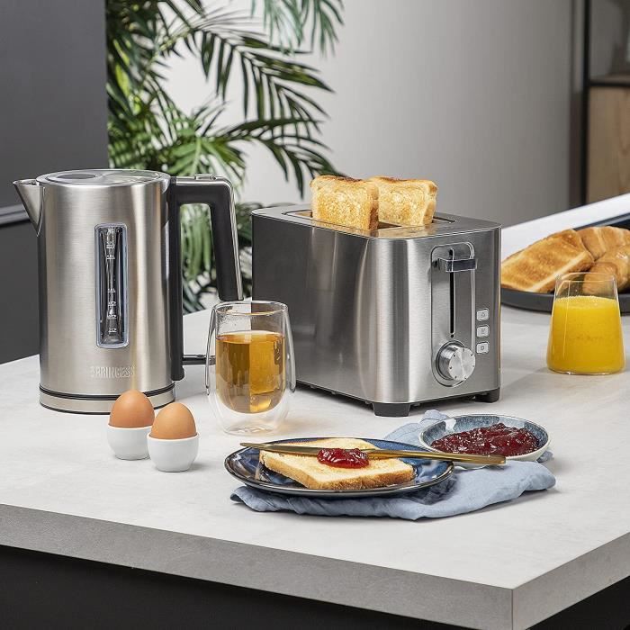 Bouilloire Princess Quick Boil inox brossé 1,7 L + Grille-pain Princess ...