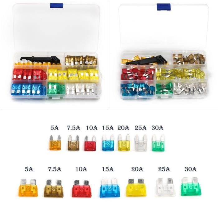 Fusible Voiture,Kit d'assortiment de fusibles pour voiture de taille ...