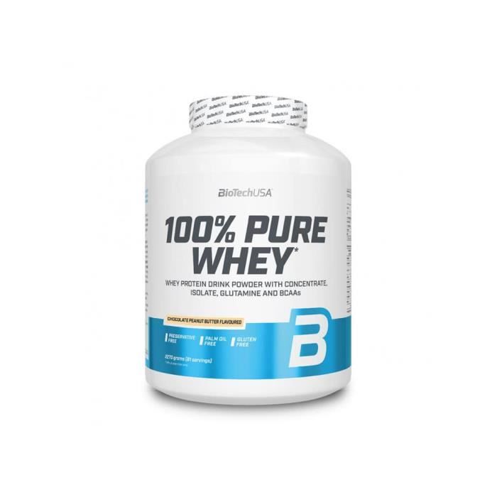 100% PURE WHEY (2,27KG)| Whey protéine|Chocolate Peanut Butter|Biotech USA Chocolate Peanut ...