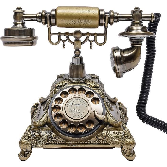 Téléphone Bureau Antique Rétro Nostalgie Téléphone Fixe Bureau ...