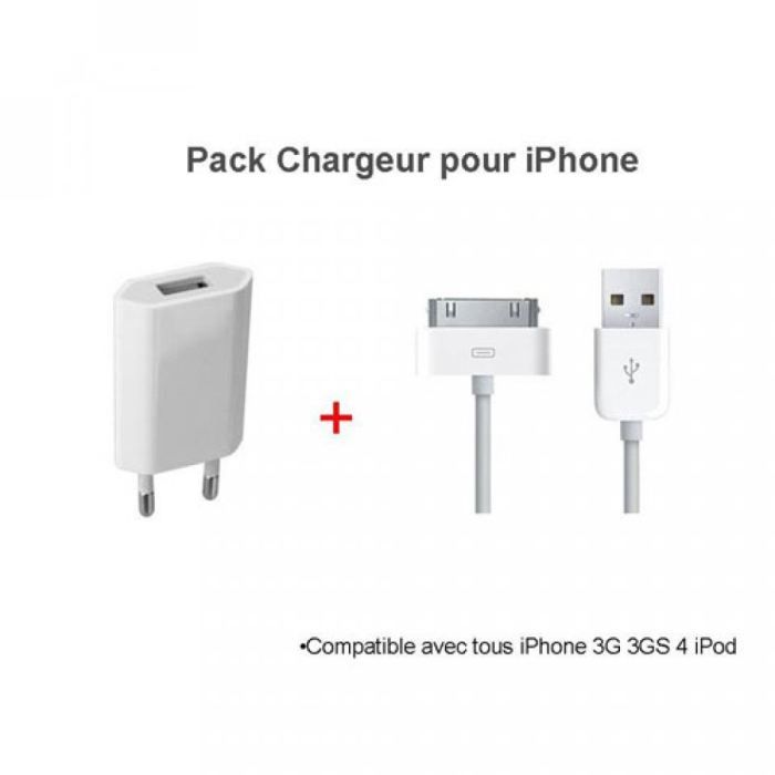 Chargeur plus cable data compatible pour iPhone /… - Cdiscount Téléphonie