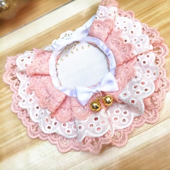 Pet Supplies Pet Bib Cotton Drool Towel Lace Bib Dog Cat Lace Collar ...