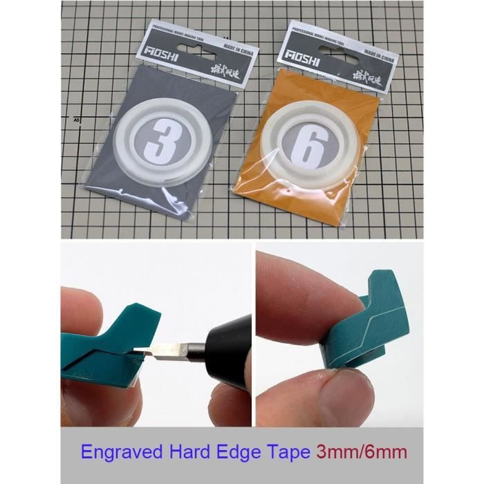 CRAZE Modèle militaire civil Gundam modèle spécial bord dur gravé bande 3mm/6mm MS059 ...