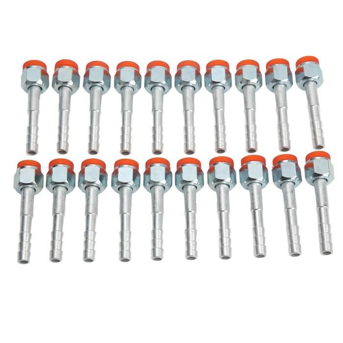Dioche Raccord cannelé pour tuyau réfrigérant droit 20 PCS Air Conditionné Tuyau Barb Raccord ...