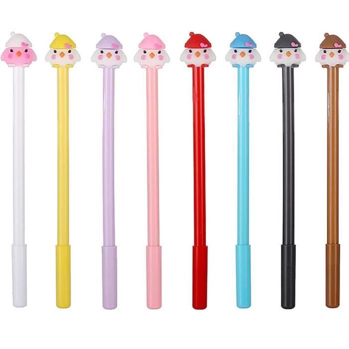 FABLCREW Stylos gel animaux de dessin animé, 8 stylos à bille à encre ...