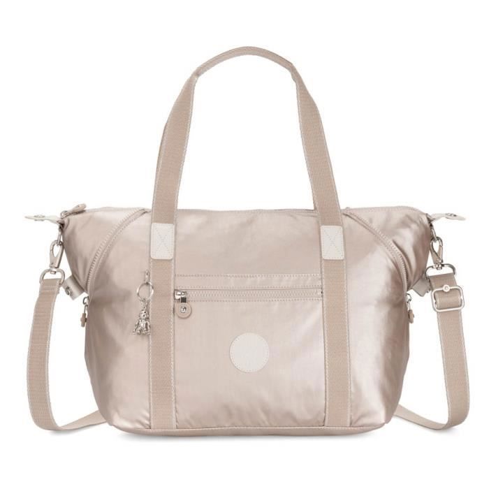 Kipling Basic Plus Eyes Large Open Art Tote Metallic Glow [85873] Beige ...