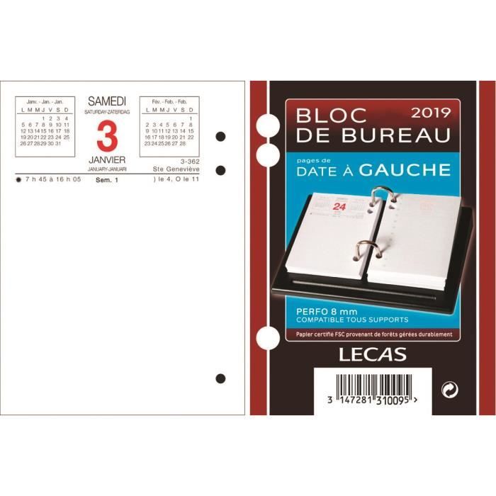 LECAS Bloc Date à Gauche 100735507 - 8,5 x 11,5 cm - 1 jour par page ... LECAS Bloc Date à Gauche 100735507 - 8,5 x 11,5 cm - 1 jour par page ...