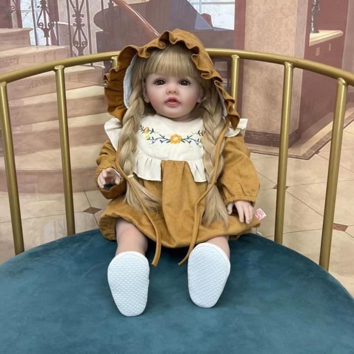 RUMOCOVO® poupée Reborn fille 24 pouces avec corps en tissu doux princesse Betty réaliste ...