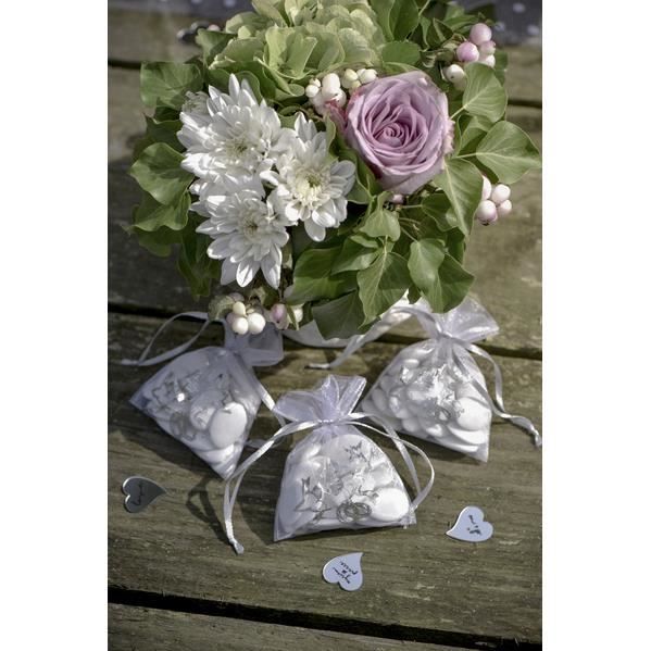 6 Sachets en organdi motif alliances 7,5 cm x 10 cm - Cdiscount Beaux ...