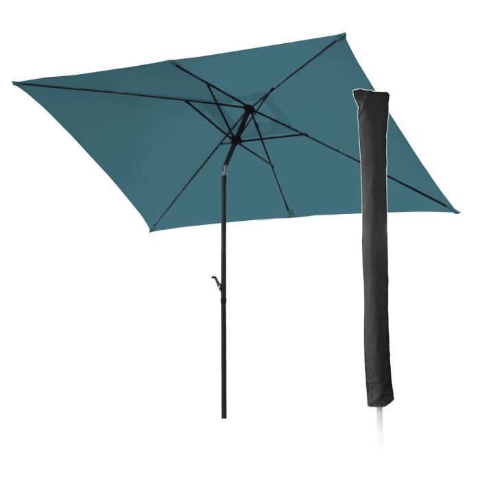 SVITA Parasol Set 3x2m Parasol de balcon rectangulaire avec protection ...