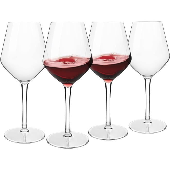 Incassable Verres À Vin Rouge De Bordeaux 425Ml, Tritan-Plastique Grand Verres À Vins Pour ...