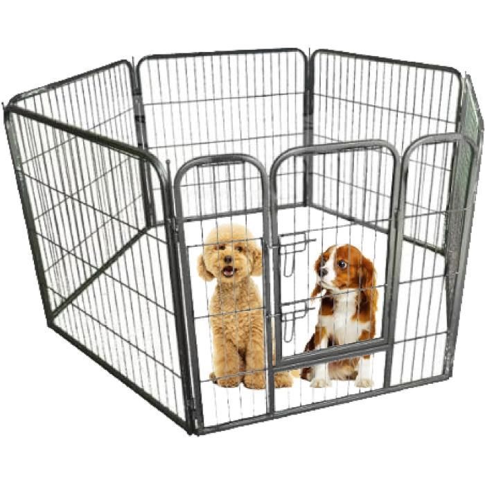 Enclos-Parc Modulable Et Ultra Robuste, 6 Pièces, Pour Chiots, Pour ...