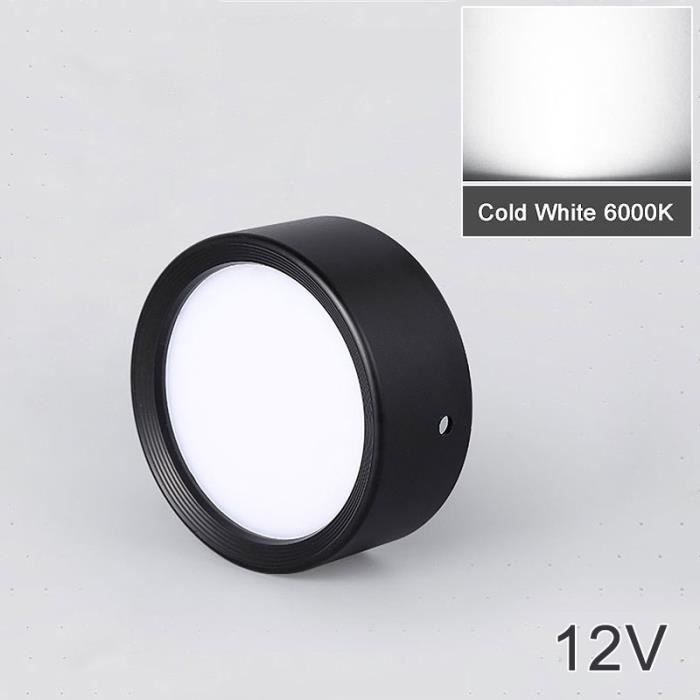 Black-body-6000k 9w 12v Spot lumineux LED 12V tension de sécurité Ultra mince sans pilote ...