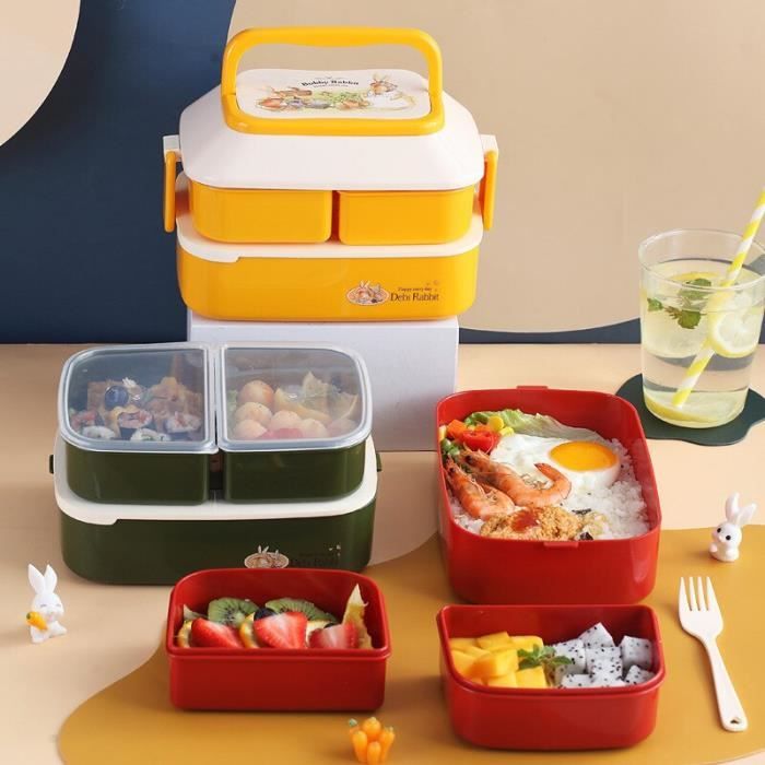 (green-S-850ml)Kawaii – boîte à déjeuner Bento pour étudiants, stockage ...