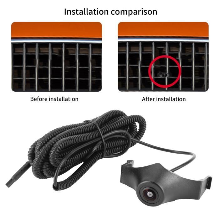 Garosa caméra de stationnement pour Q3 Caméra de vue avant CCD Logo de ...