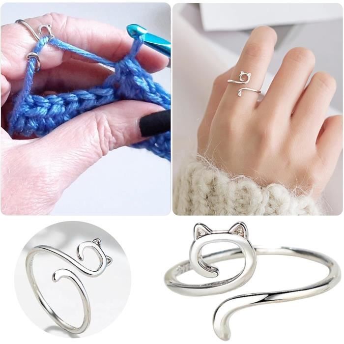 Anneau Au Crochet Pour Fil À Doigts - Boucle Réglable - Oreilles De ...