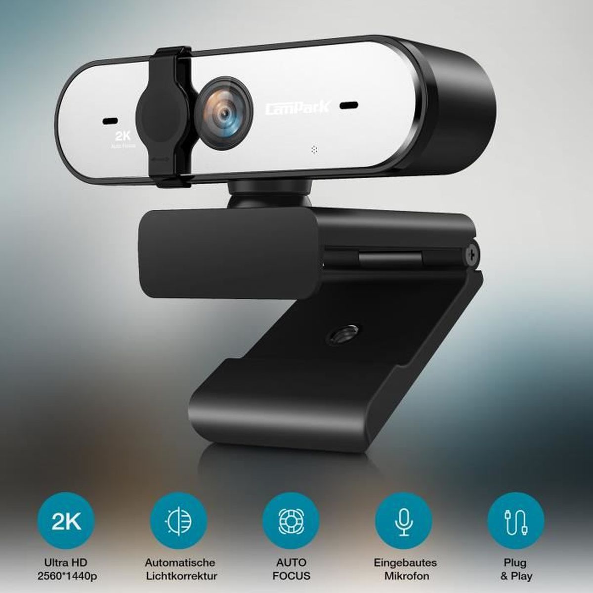 4MP Webcam CAMPARK caméras vidéo webcam, streaming de conférence pour ...