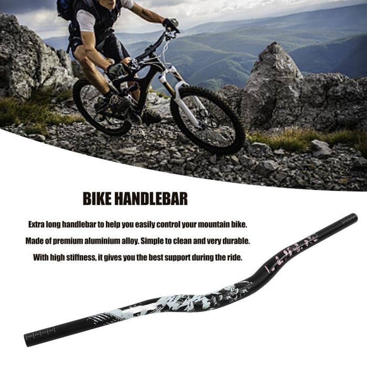 Guidon De Piste De Roue SHW 31 8 X 720 Mm ESTINK Noir Mixte Guidon De Piste De Roue SHW 31 8 X 720 Mm ESTINK Noir Mixte