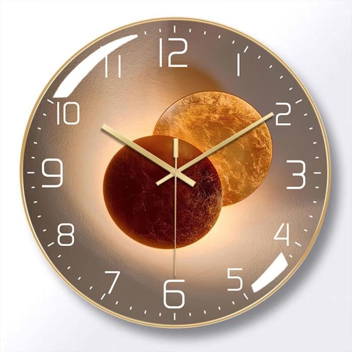 Moderne Horloge Murale Silencieuse, WOVTE Pendule Murale de 30 cm de ...
