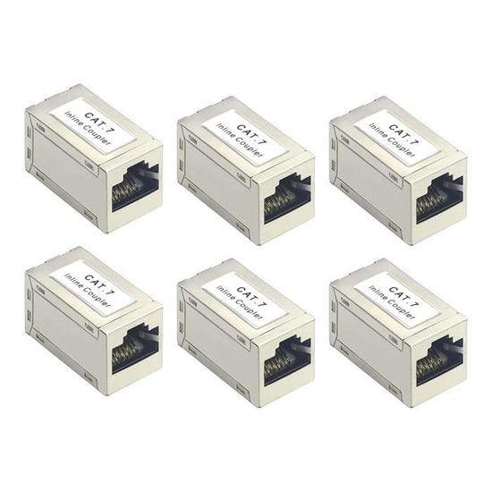 Coupleur RJ45 Cat7 Cat6A Blindé Raccord RJ45 Femelle Femelle Cat6 Cat5e ...