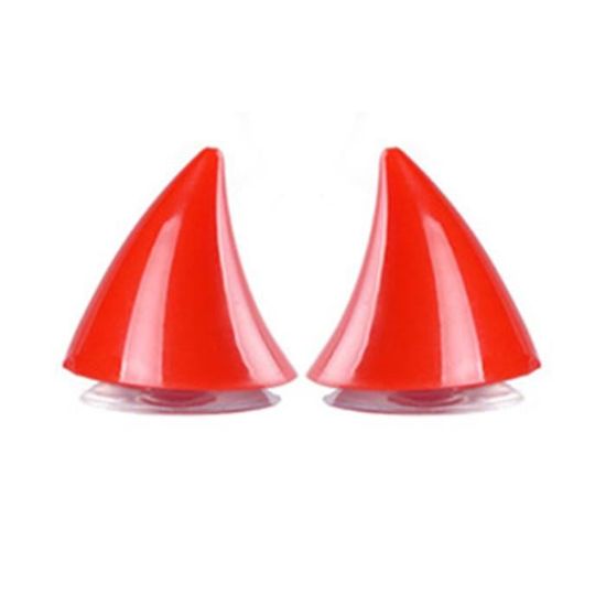 1/2pcs Moto Courtes Cornes De Diable Casque Décoratif Moto Universelle ...