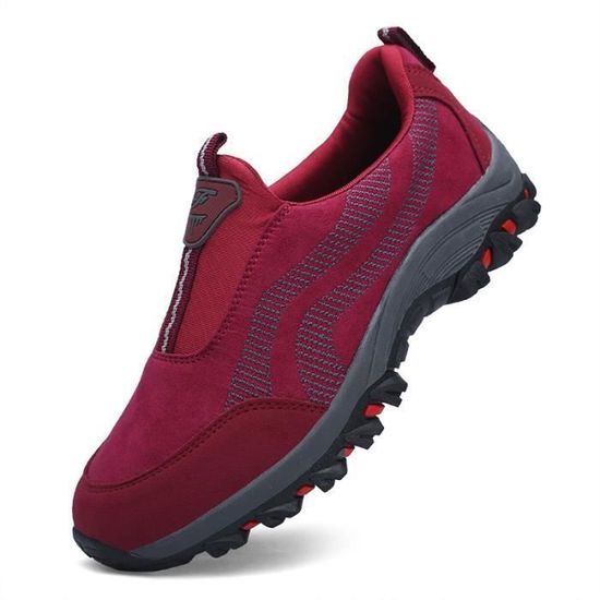 Chaussures de Randonnée Femmes Mode Marche Etanche -Rouge - Cdiscount Sport