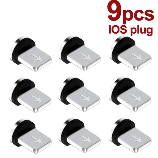 9PCS I OS -9 embouts magnétiques pour iPhone Samsung,pièces de rechange ...