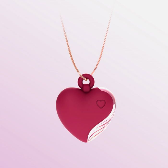 Collier vibrateur en forme de cœur,jouet en métal en Silicone avec 10 ...