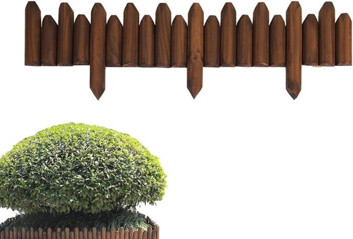 Bordure De Jardin En Bois | Clôture En Bois | Sans Creuser Les Bordures ...