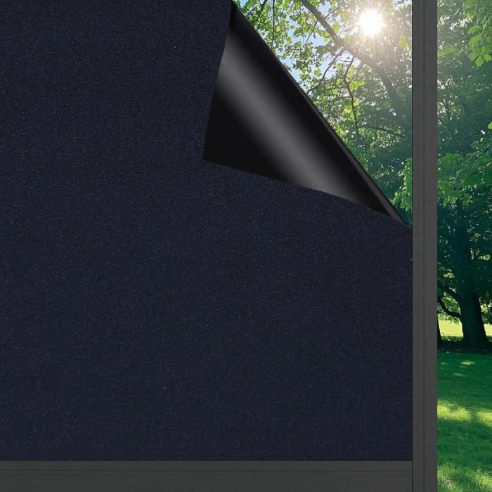 FEILAYS Blackout Window Film, Black, Opaque Static Cling Window Film UV ...